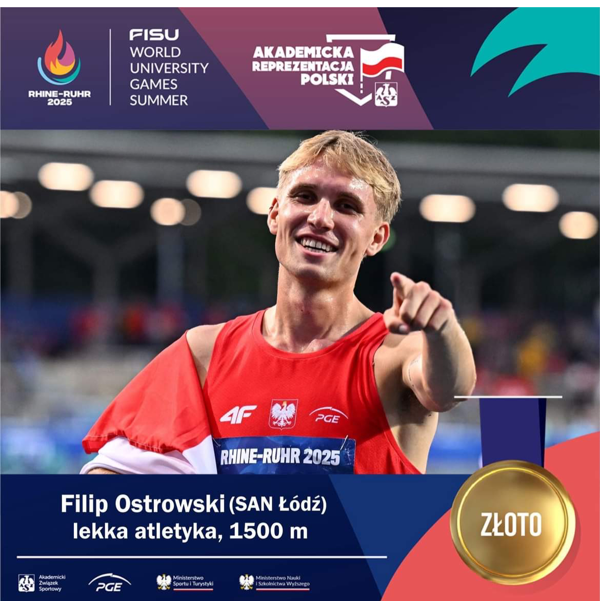 Filip Ostrowski mistrzem Uniwersjady! Student SAN najlepszy na 1500 metrów - Społeczna Akademia ...